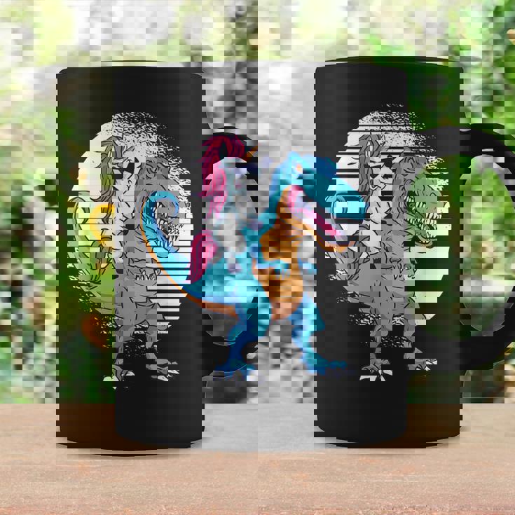 Divertido Unicornio Montando Un Dinosaurio T-Rex Para Adultos Y Niños ...