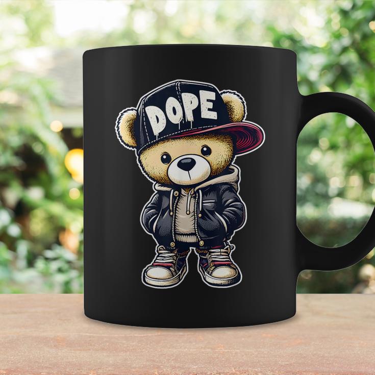 Dope Cute Hip Hop Teddy Bear 90S Hip Hop Clothing Coffee Mug - Monsterry