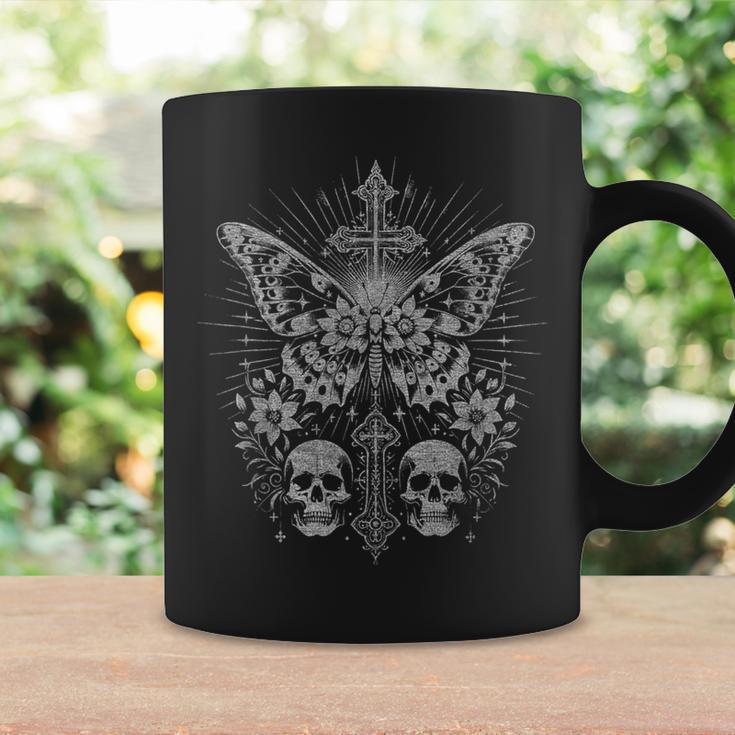 Emo Y2k Grunge Aesthetic Goth Skull Cross Gothic Butterfly Coffee Mug ...
