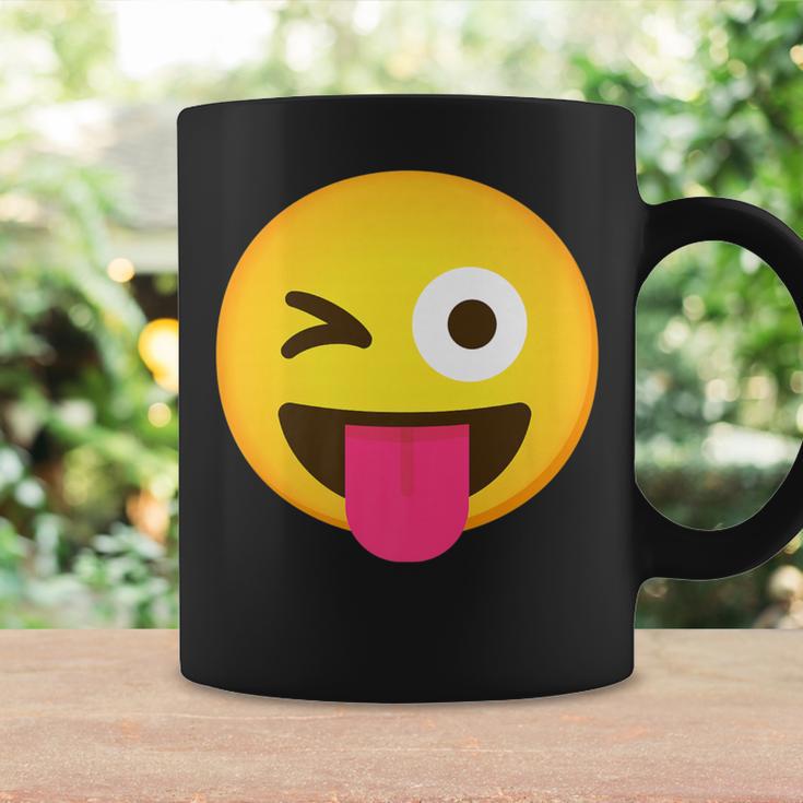 Emoticon Winking Face With Stuck-Out Tongue And Winking Eye Coffee Mug ...