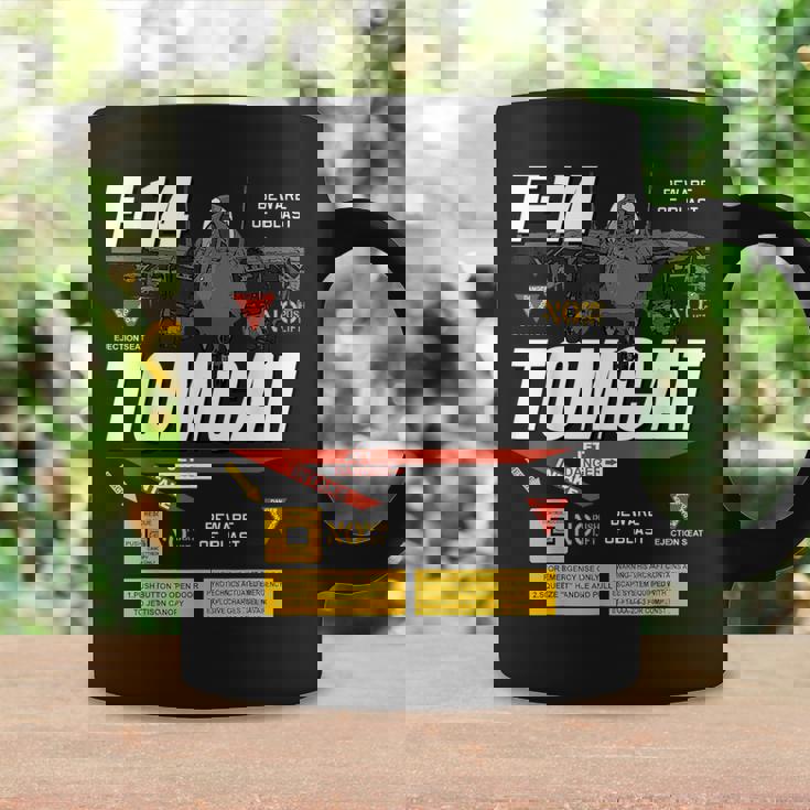 F-14 Tomcat Naval Fighter Jet Diagram Graphic Coffee Mug - Seseable