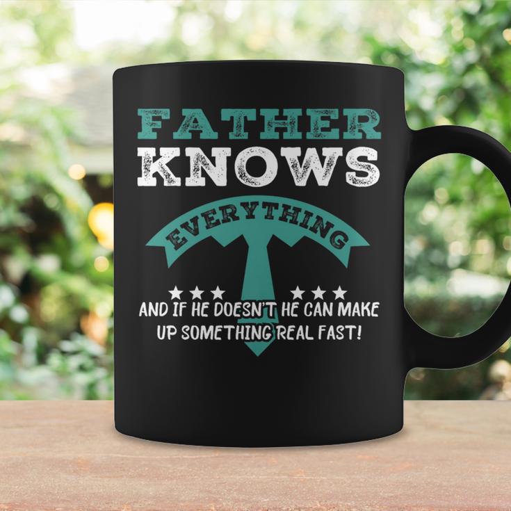 Father Knows Everything Father's Day Dad Papa Coffee Mug - Seseable