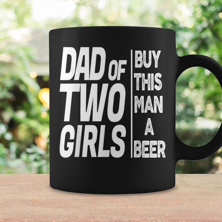 Daddy Dad Of Two Girls Father's Day From Daughter Coffee Mug - Monsterry