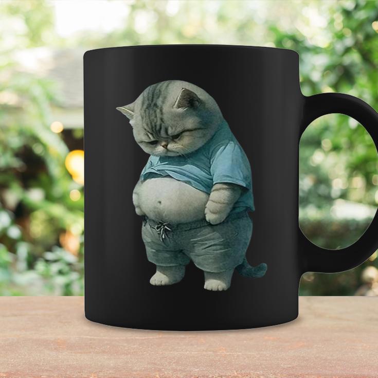 Fat Cat Big Belly Cat Big Cat Cute Coffee Mug - Seseable
