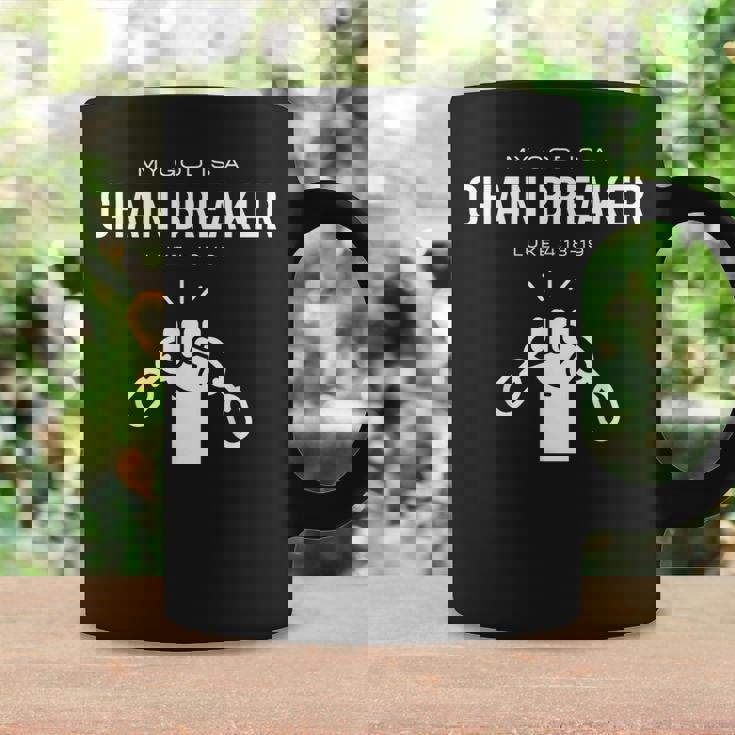 My God Is A Chain Breaker Jesus Christian Coffee Mug - Monsterry