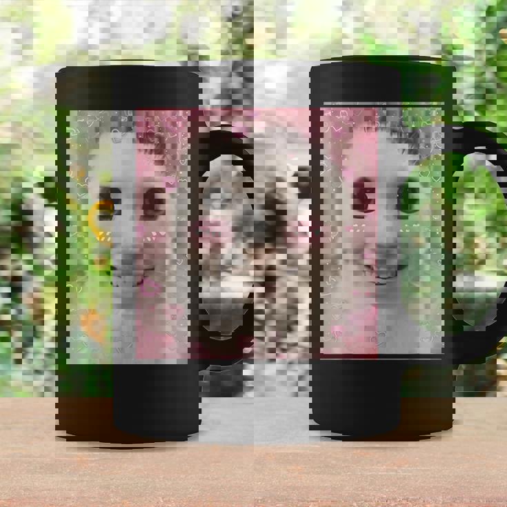 Goofy Ahh Cat Meme Dank Cursed Weirdcore Cringey Banana Cat Coffee Mug ...