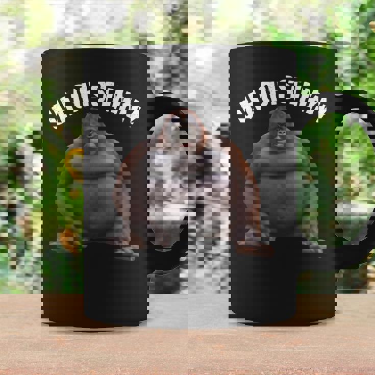 Le Monke Meme Monkey Orangutan Poop Meme Uh Oh Stinky Coffee Mug ...