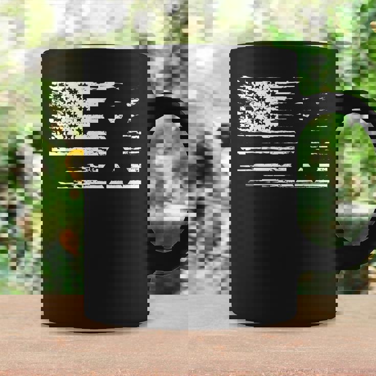 National Foster Care Month American Flag Ribbon Coffee Mug - Monsterry