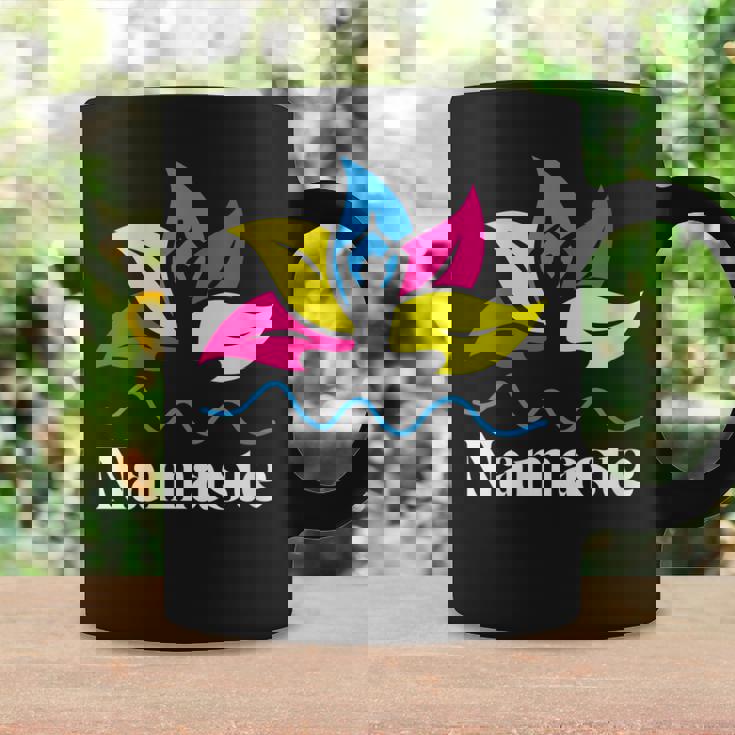 Pan Pride Subtle Pansexual Yoga Lotus Flower Namaste Yogi Coffee Mug ...