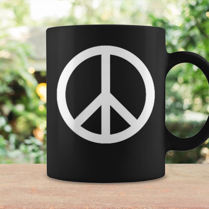 Peace Sign Hippie Symbol On Chest Pocket Coffee Mug - Monsterry