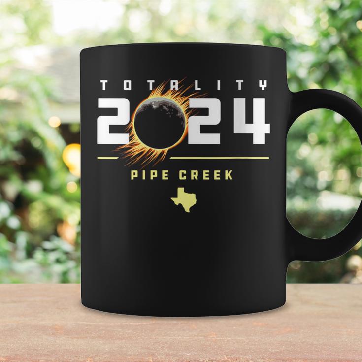 Pipe Creek Texas 2024 Total Solar Eclipse Coffee Mug | Mazezy