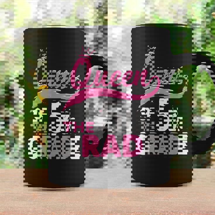 Queen Of The 5Th Grade Crown Back To School Teacher Coffee Mug - Seseable