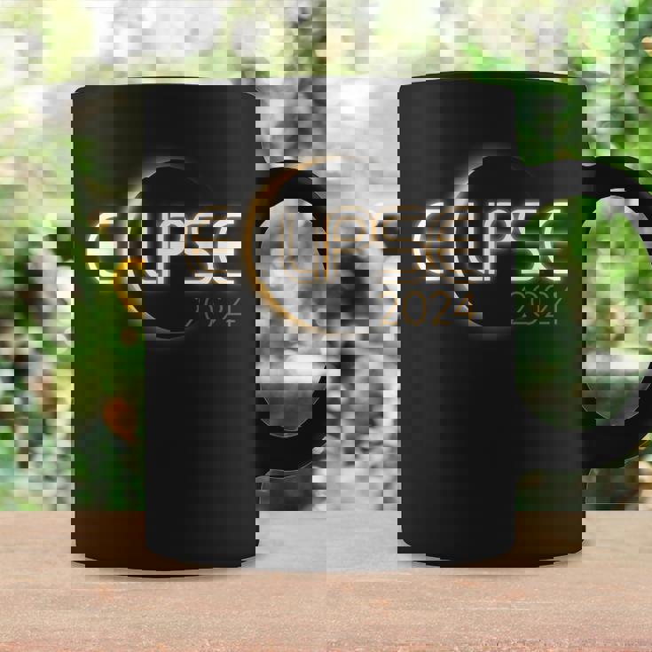 Solar Eclipse 2024 Crescent Sun Coffee Mug | Mazezy