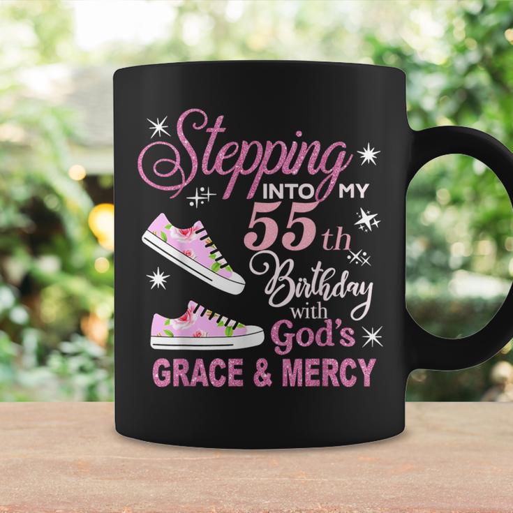 Stepping Into My 55Th Birthday With God's Grace & Mercy Coffee Mug ...
