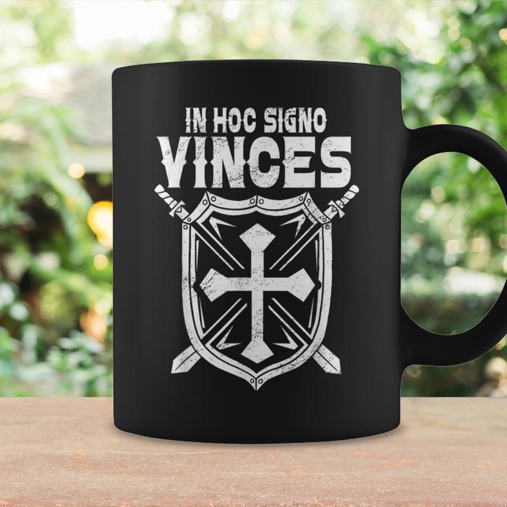 Templar Warrior In Hoc Signo Vinces Cross & Sword Christian Coffee Mug ...
