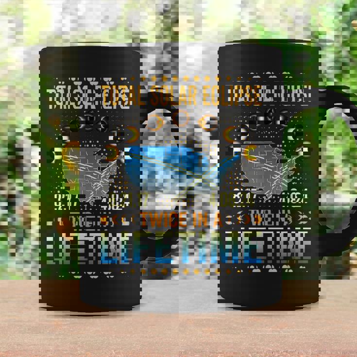 Total Solar Eclipse Twice In A Lifetime 2024 Total Eclipse Coffee Mug ...