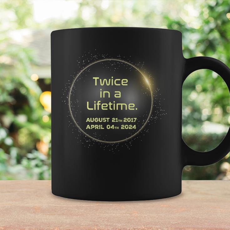 Twice In Lifetime 2017-2024 North America Solar Eclipse Coffee Mug | Mazezy