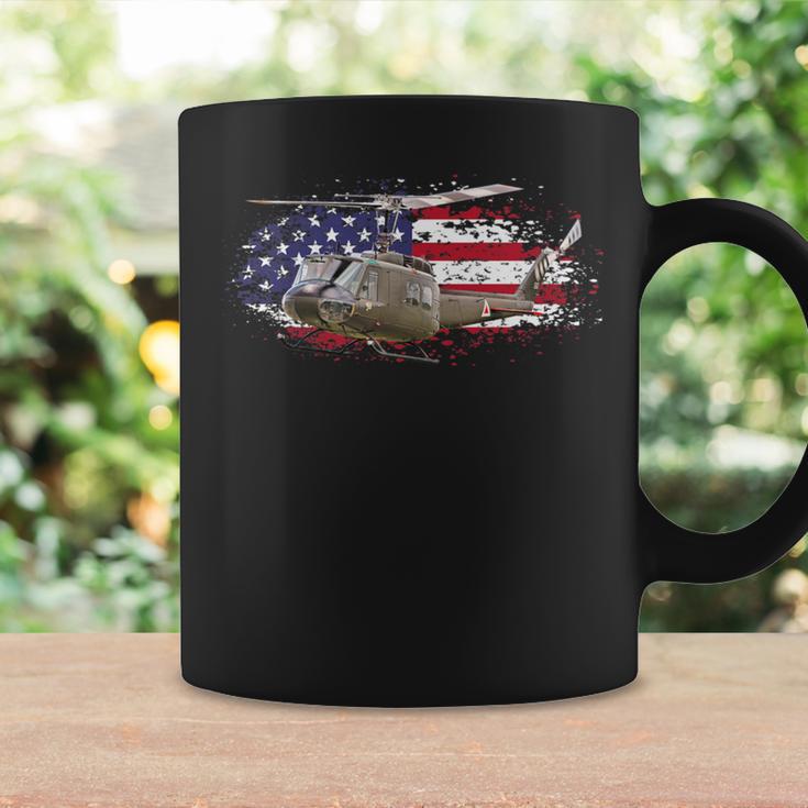 Uh1 Huey Helicopter American Flag Usa Pilot Vietnam Veteran Coffee Mug ...