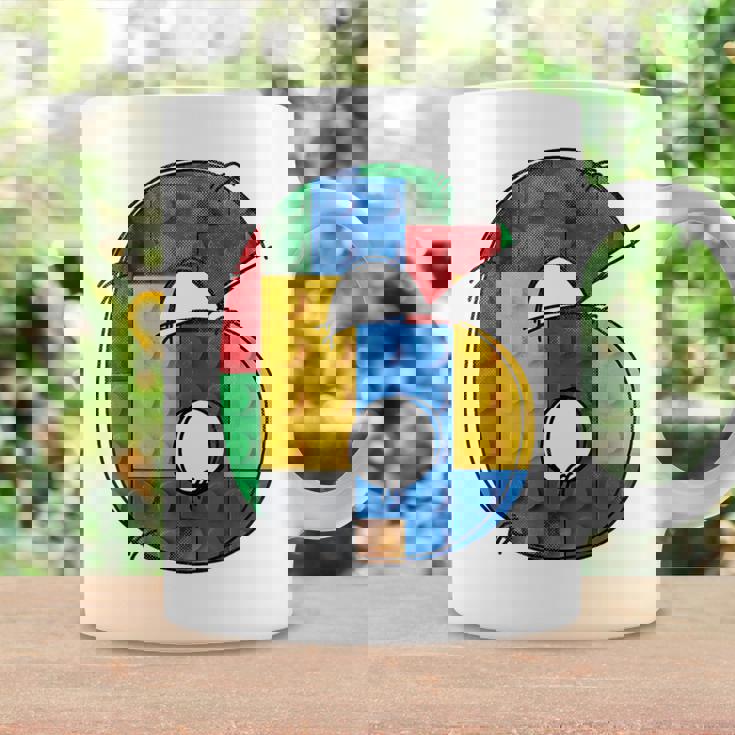 6 Years Old Blocks Building 6Th Birthday Boy Master Builder Coffee Mug ...