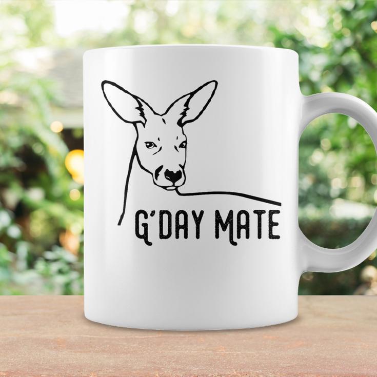 Australia G'day Mate Kangaroo Australian Symbol Coffee Mug - Monsterry