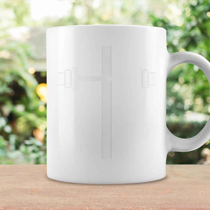 Dumbbell Barbell Cross Christian Gym Workout Lifting Coffee Mug - Seseable