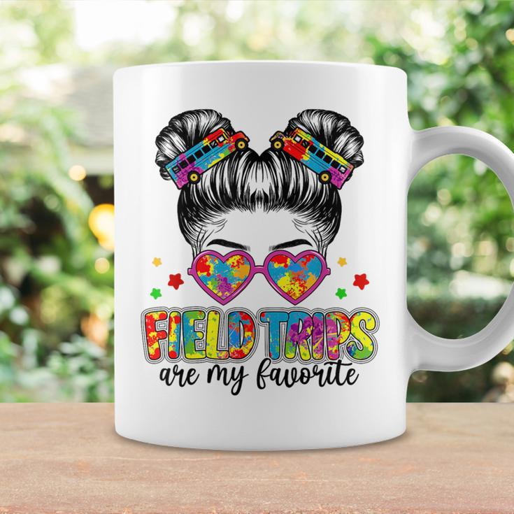 Field Trips Are My Favorite Field Day School Messy Bun Girl Coffee Mug ...