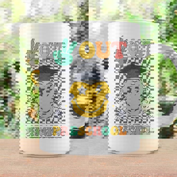 Groovy Peace Out Preschool Graduation Smile Last Day School Coffee Mug ...