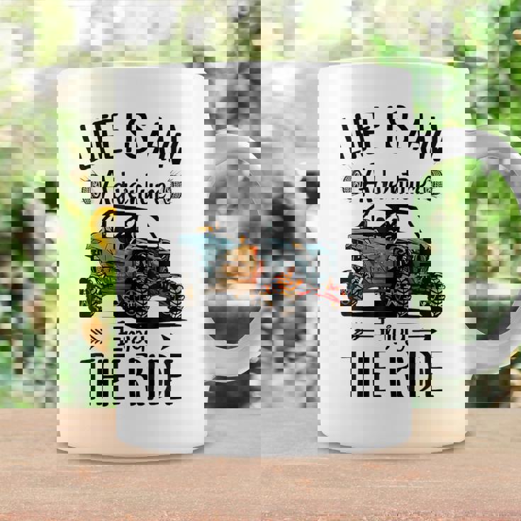 Retro Enjoy The Ride Atv Rider Utv Mud Riding Sxs Offroad Coffee Mug ...
