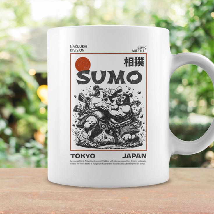 Sumo Wrestling Tokyo Japan Vintage Japanese Coffee Mug - Seseable
