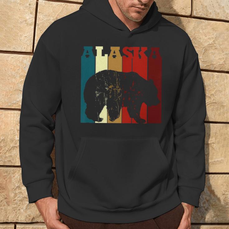 Alaska Bear Vintage Colors Retro Hoodie | Mazezy