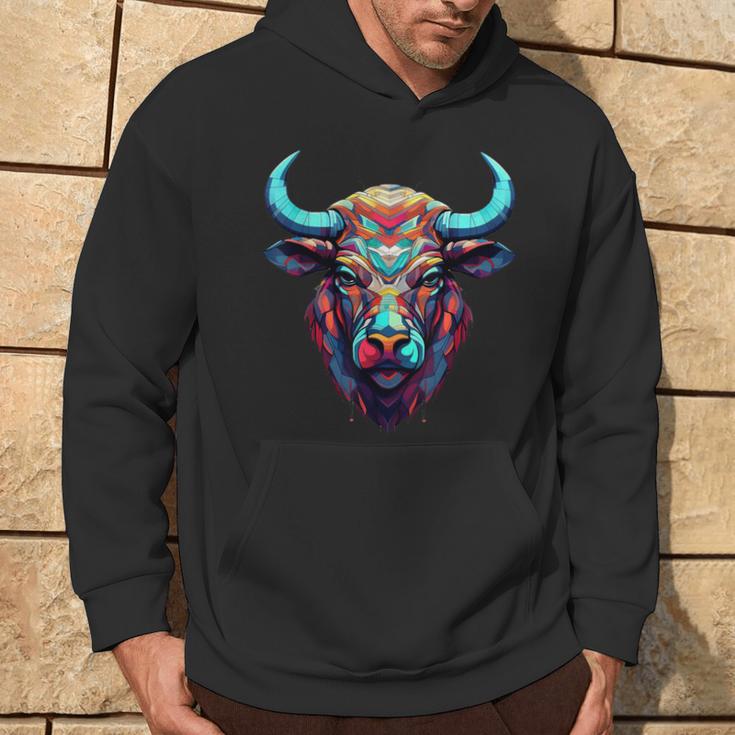 Amantes De Los Toros Geométricos Coloridos Sudadera - Regaloses