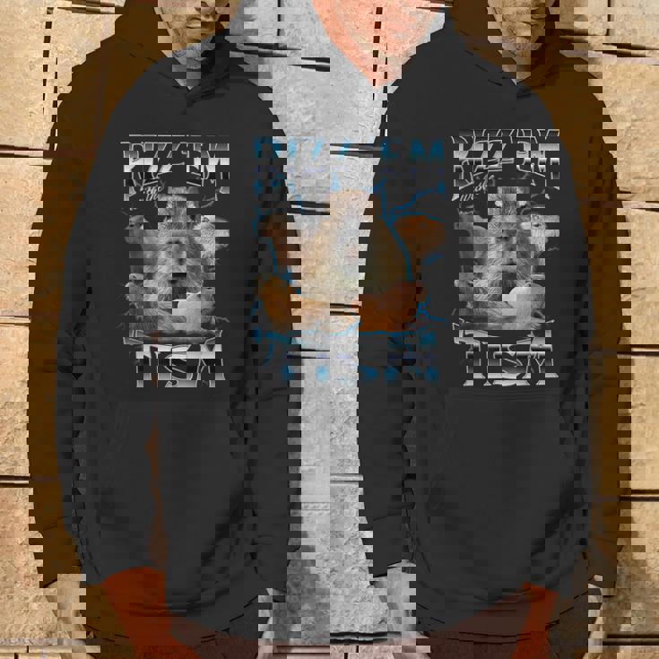 Autism Rizz Em With The Tism Meme Autistic Capybara Hoodie | Mazezy