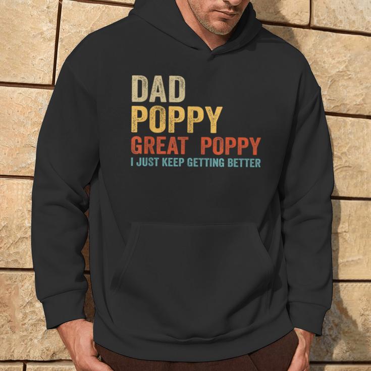 Dad Poppy Great Poppy Dad Grandpa Hoodie | Mazezy
