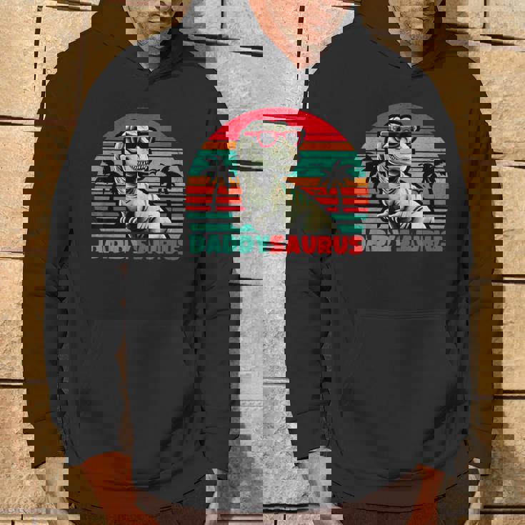 Daddysaurus T Rex Daddy Saurus Dinosaur Family Hoodie - Monsterry