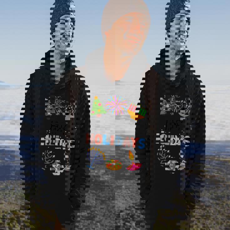 Happy Holidays Diwali Kwanzaa Hanukkah Christmas Hoodie | Mazezy