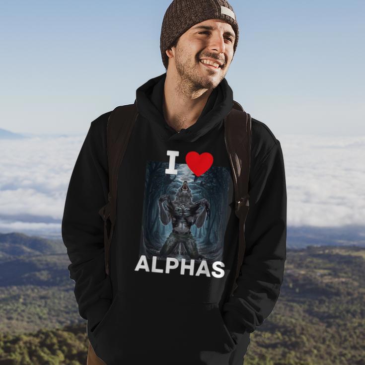 I Heart Werewolfs Cringe Werewolf Wolf Meme Hoodie - Thegiftio UK