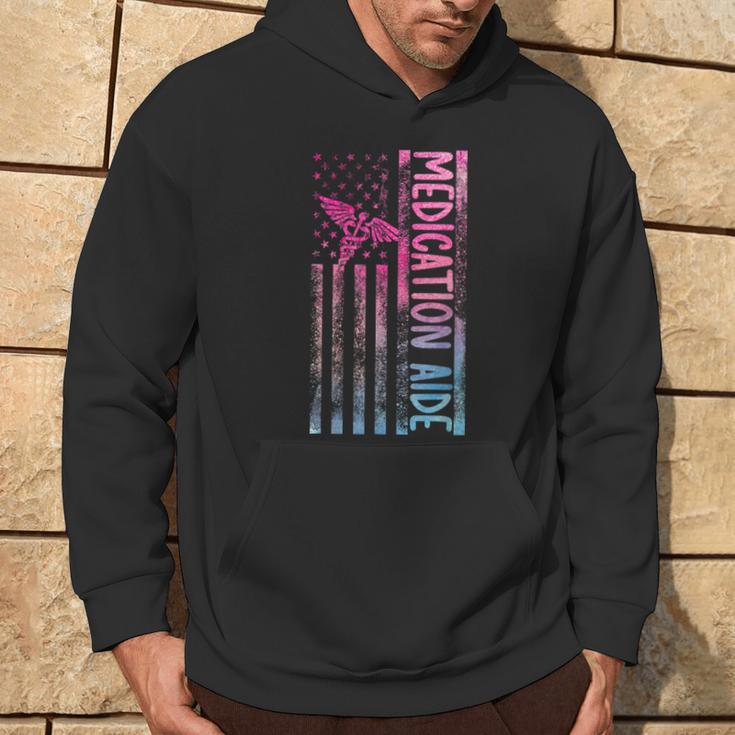 Medication Aide American Flag Med Aide Medication Aides Hoodie - Monsterry