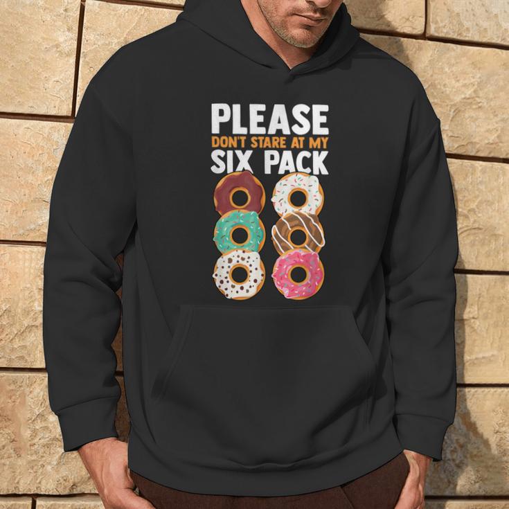 Please Don't Stare At My Six Pack Fake Muscle Donuts Abs Gym Hoodie ...