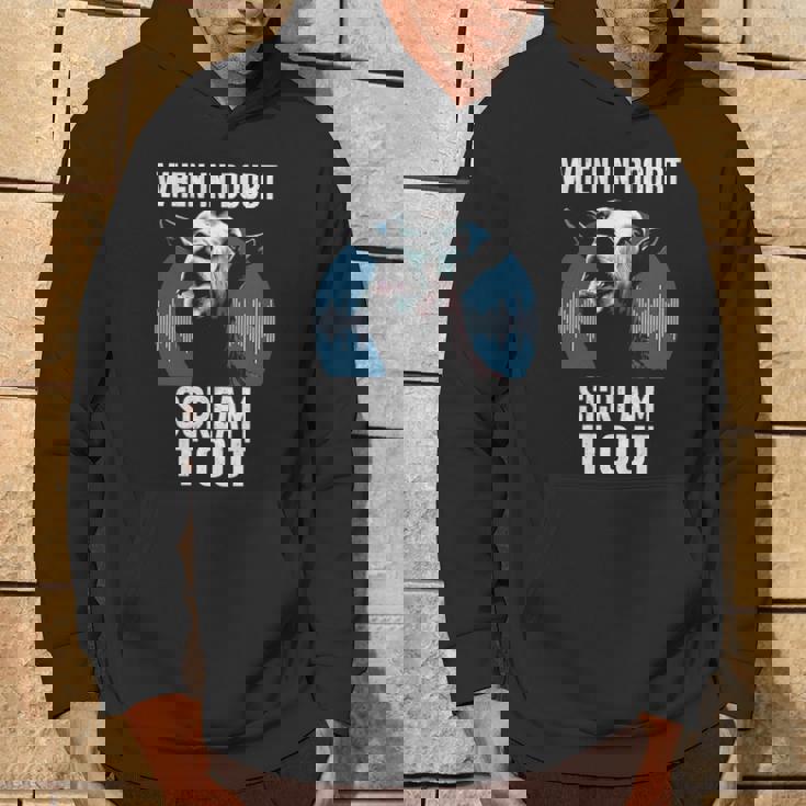 Screaming Goat Scream It Out Meme Face Goat Hoodie | Mazezy