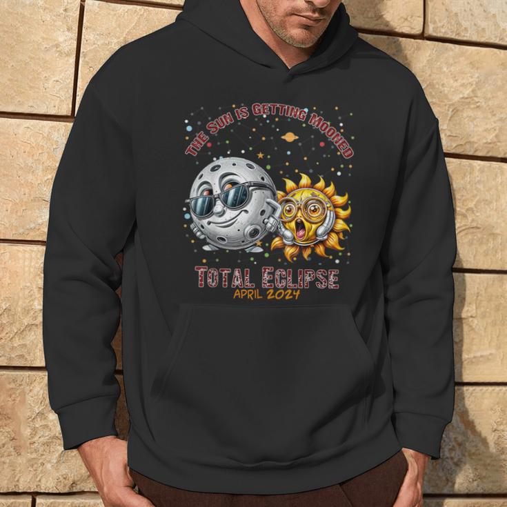 Total Solar Eclipse Chase April 2024 Sun Is Getting Mooned Hoodie | Mazezy
