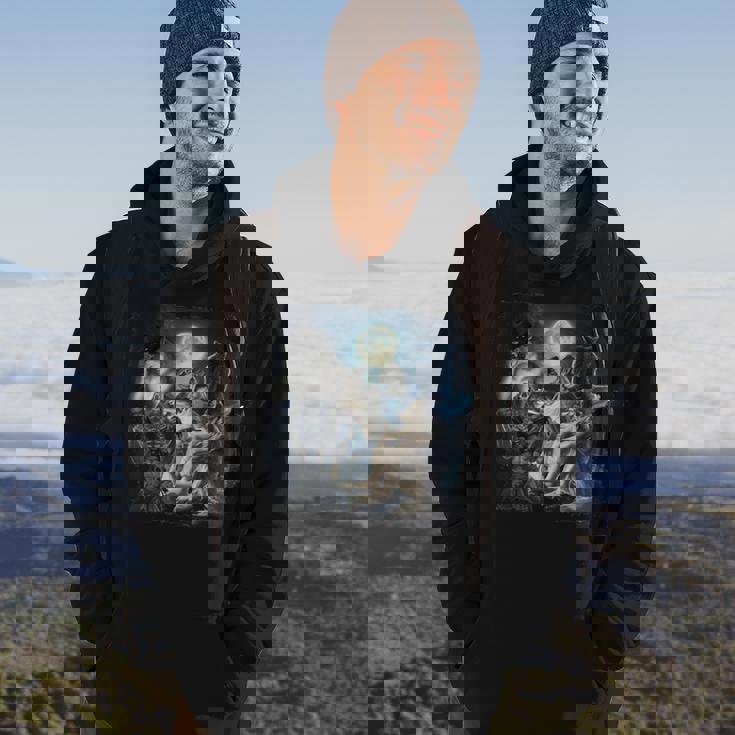 Wolf Ripping Werewolf Alpha Wolf Oddly Meme Hoodie | Mazezy