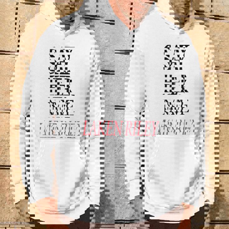 Official Say Her Name Laken Riley Apparel Hoodie | Mazezy