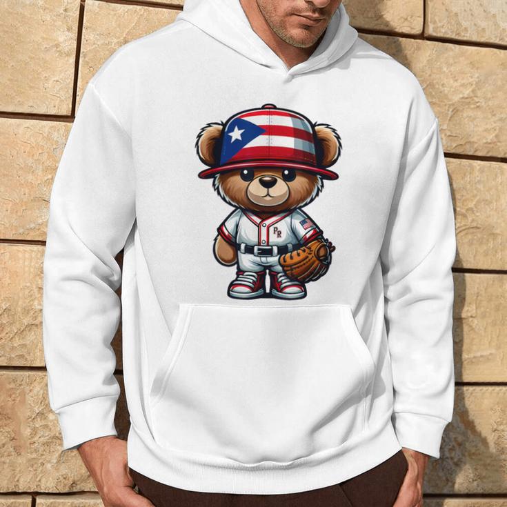 Puerto Rico Cute Teddy Bear Boricua Jersey Pr Hoodie - Thegiftio UK