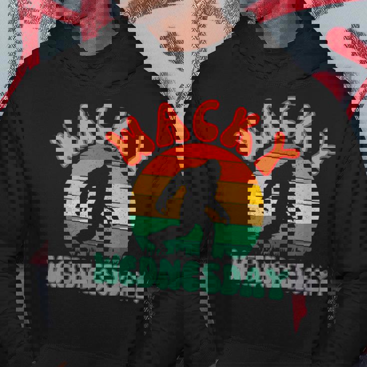 Classic Wacky Wednesday Bigfoot Mismatch Hoodie - Seseable