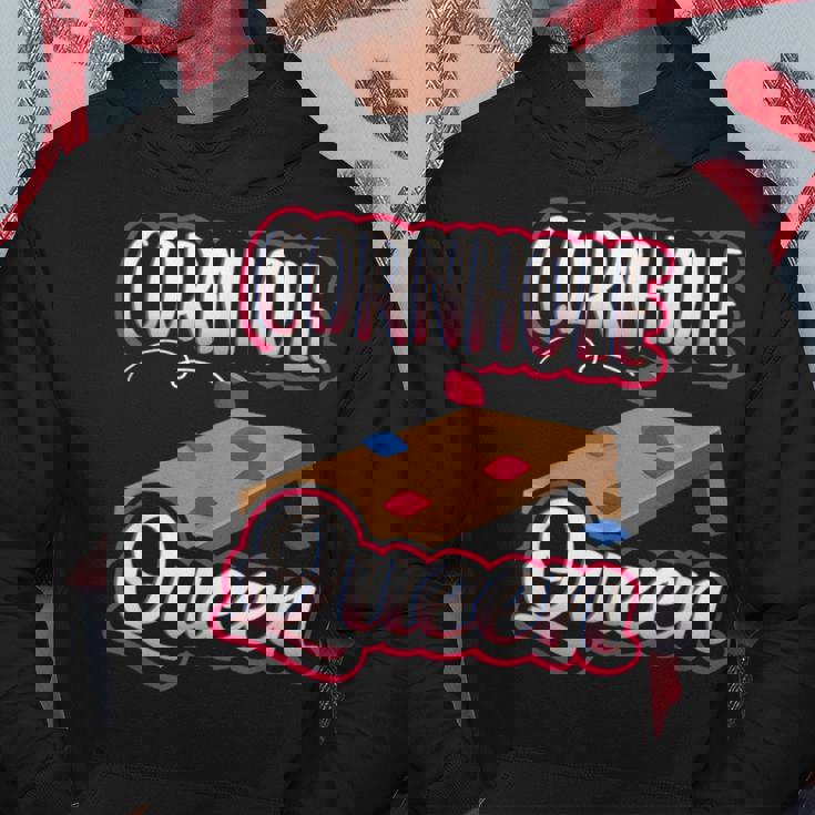Cornhole Queen Bean Bag Toss Champion Legend Board Boss Hoodie - Monsterry