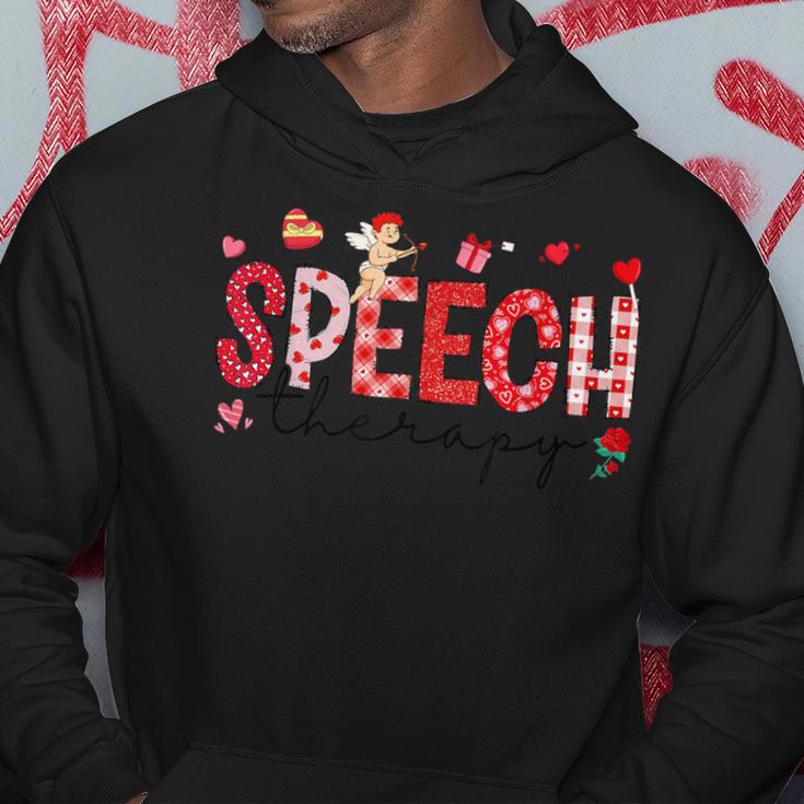 Cupid Heart With Arrow Valentines Day Speech Therapy Slp Hoodie ...