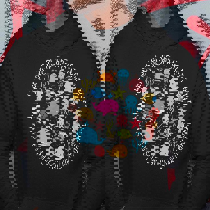 We Are Different But In This School We All Swim Together Hoodie | Mazezy