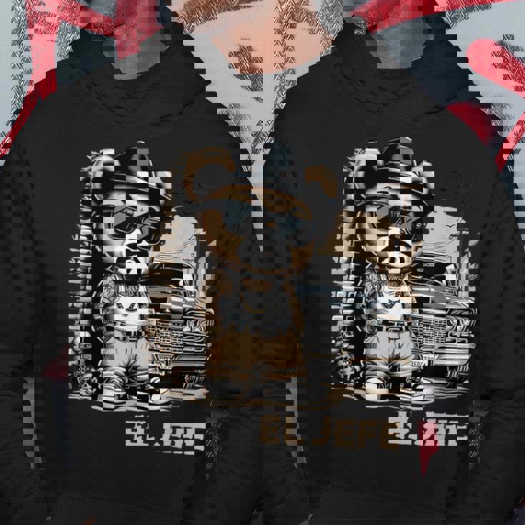 El Jefe Hip Hop Teddy Bear Lowrider Chicano Cholo Hoodie - Monsterry