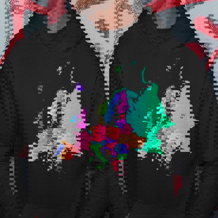 Europe Political Map With Boundaries And Countries Names Hoodie - Monsterry
