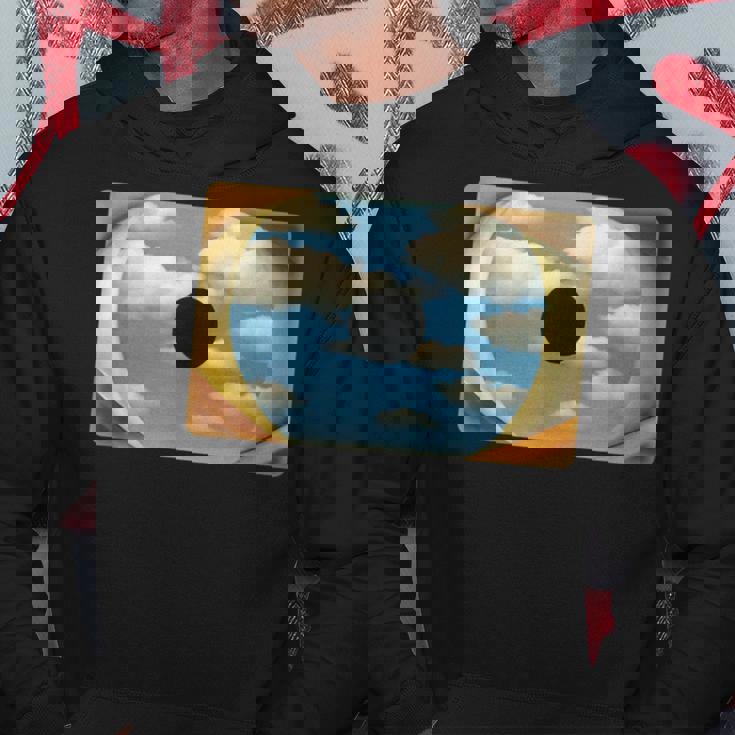 False Mirror The Giant Eye Clouds Blue Sky By Rene Magritte Hoodie ...